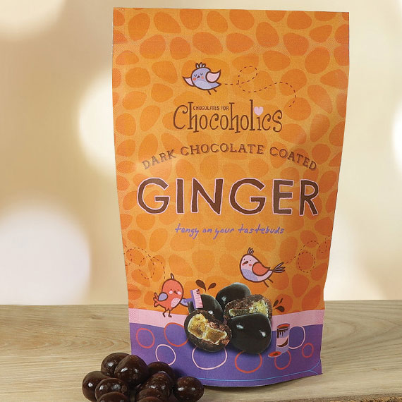 Dark Chocolate covered Ginger and Orange Pieces - Chocolates